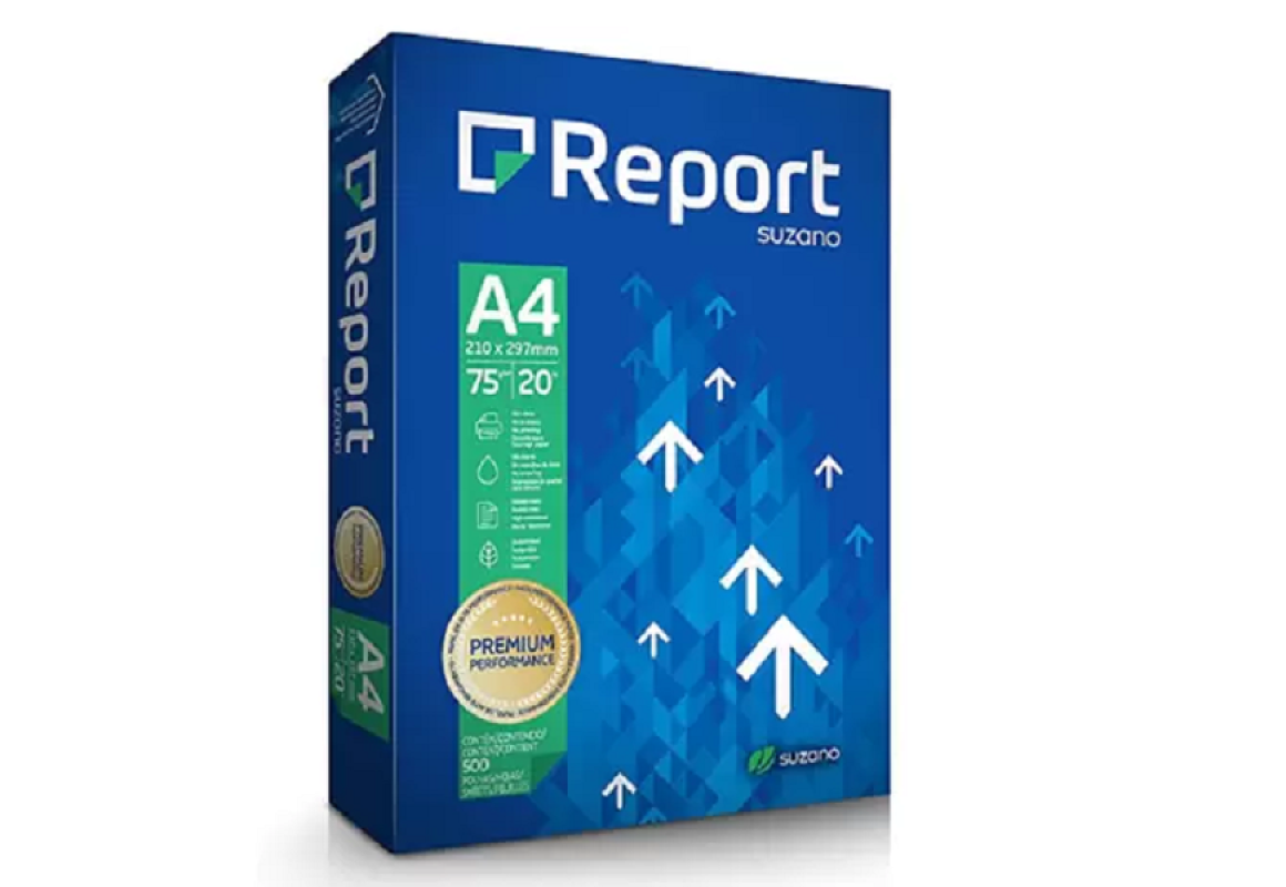 Resma De Papel Report A4 75g 500 Folhas Suzano